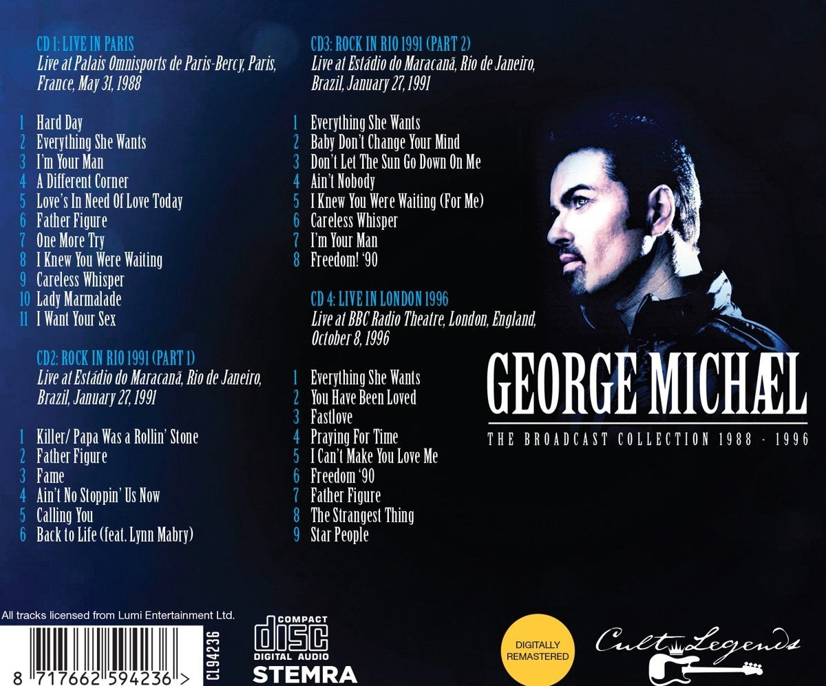 George Michael - The Broadcast Collection 1988-1996 - 4 CD Box Set ...